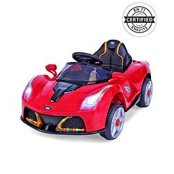 Babyhug Battery Operated Ride On Car With Disco Headlights & Foot ...