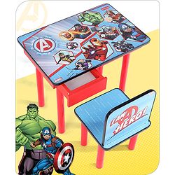 Babyhug Marvel Avengers Multipurpose Study Table with 1 Chair - Red ...