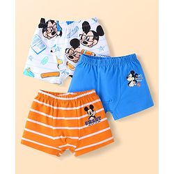 Babyhug Disney Interlock Knit Trunks With Mickey Mouse Graphics Pack of ...