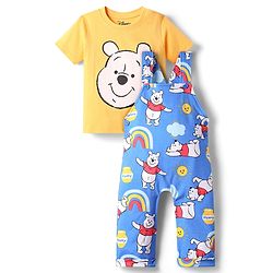 Babyhug Disney Single Jersey Knit Half Sleeve Tee & Dungaree Set with ...
