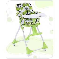 Babyhug Bloom High Chair with Foot Rest - Green| Compact Fold| Safety ...