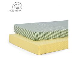 Babyhug Premium Cotton Flat Crib Sheets Set of 2 - Farm Theme